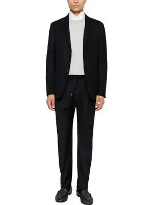Tagliatore Drawstring-waistband Pleated Trousers - Blue