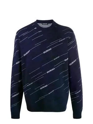 Balenciaga Logo Sweatshirt - Blue