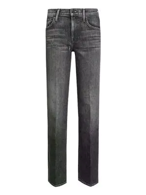 MOTHER Faded-effect Whiskered Jeans - Red