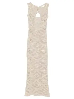ASTA RESORT Eve Crochet-knit Dress - Neutrals