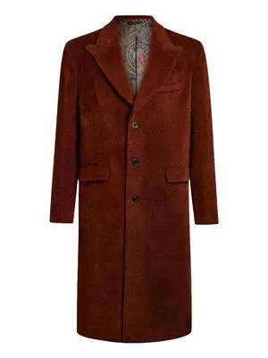 Etro Check-texture Coat - Brown