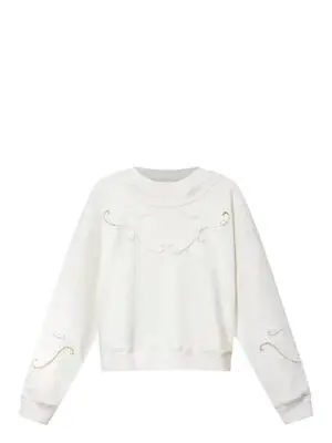 MARANT ETOILE Vella Embroidered Sweater - Neutrals