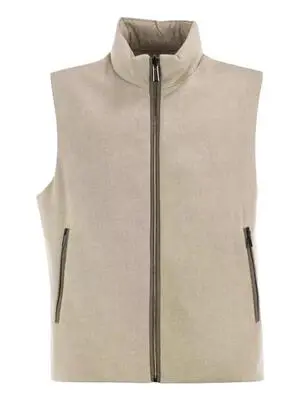 MOORER Reversible Quilted Gilet - Neutrals