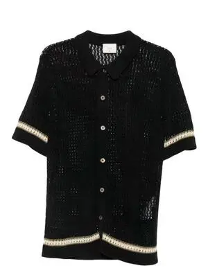 CHE Crochet Short-sleeve Shirt - Black