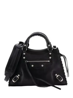 Balenciaga Neo Classic City Bag Leather With Whipstitch Detail Xs Shoulder Bag - Black