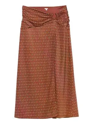 Johanna Ortiz Under The Sun Paisley-print Skirt - Brown
