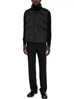 TOM FORD Quilted Leather-trim Gilet - Black