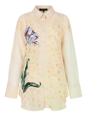 Biyan Embroidered Shirt - Neutrals