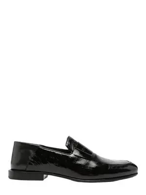 Givenchy Logo-plaque Leather Loafers - Black