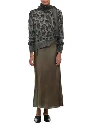 Avant Toi Leopard-print Knit Sweater - Green