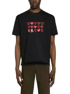 MASTERMIND WORLD Heart-print T-shirt - Black
