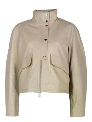 BY MALENE BIRGER Suzanne Leather Jacket - Neutrals