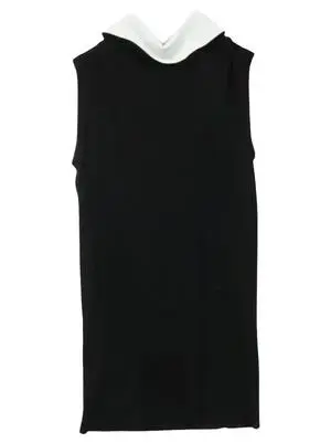 LOUIS VUITTON 2010s Sleeveless Collared Mini Dress - Black