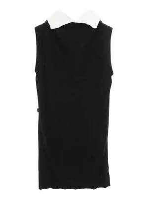 LOUIS VUITTON 2010s Sleeveless Collared Mini Dress - Black