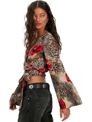 Free People Roxie Wrap Top At - Tea Combo