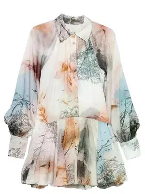 Aje Mietta Aria Natura Mini Dress - Neutrals