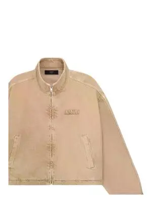 Amiri Logo-embroidered Denim Jacket - Neutrals