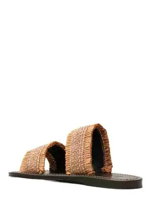 K.JACQUES Hadrine Fringed Sandals - Neutrals