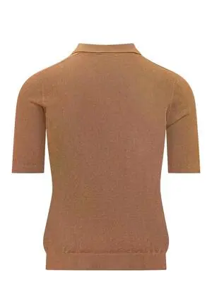 AROVESCIO Short-sleeve Polo Shirt - Brown