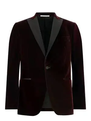 Pal Zileri Velvet Single-breasted Blazer - Red
