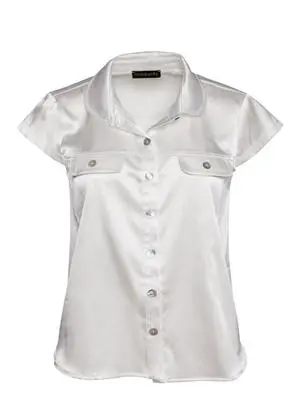 CONQUISTA Ecru Stretch Shirt - Beige