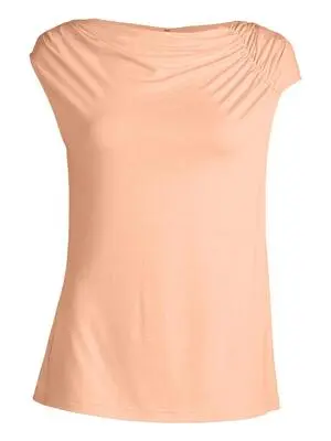 CONQUISTA Sleeveless Asymmetrical Top - Orange