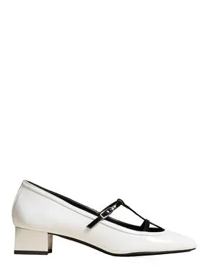 Khaite Patent Leather Mary Jane Pumps - White