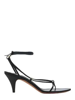Khaite Marion Leather Sandals - Black