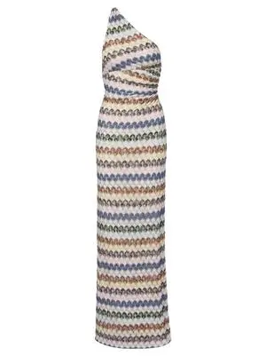 Missoni One-shoulder Lame Gown - Multicoloured
