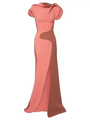 Maticevski Cinnamon Draped Paneled Gown - Multicoloured