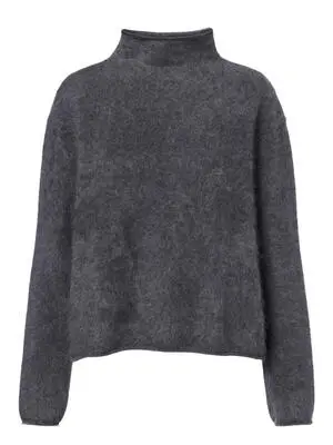 LISA YANG Sandy Cashmere Turtleneck Sweater - Grey