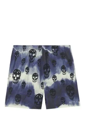 Alexander McQueen Tie-dye Skull Swim Shorts - Blue