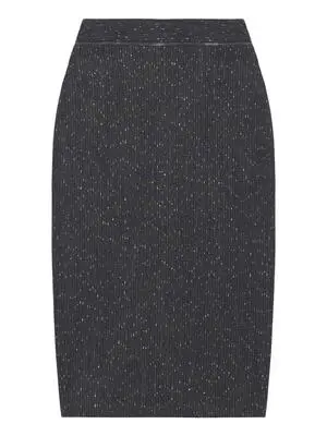 Alexander McQueen Pinstripe Pencil Midi Skirt - Grey