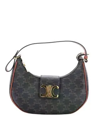 Celine Ava Triomphe Bag Triomphe Coated Canvas Shoulder Bag - Brown