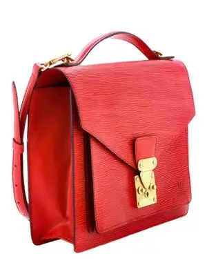LOUIS VUITTON Monceau Handbag Epi Leather Bb Satchel - Red