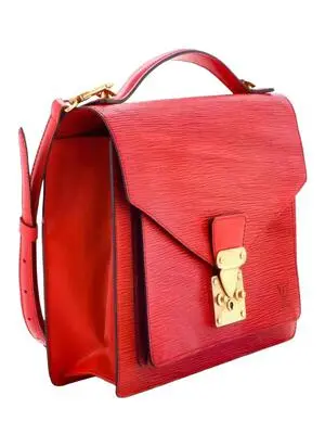 LOUIS VUITTON Monceau Satchel Epi Leather - Red