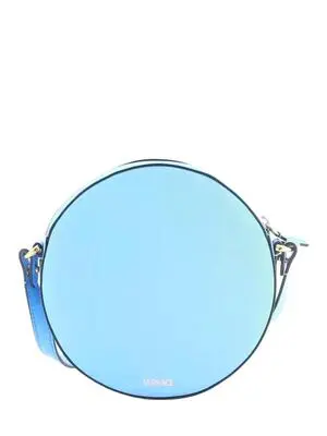 Versace La Medusa Round Camera Bag Leather Small Crossbody Bag - Blue