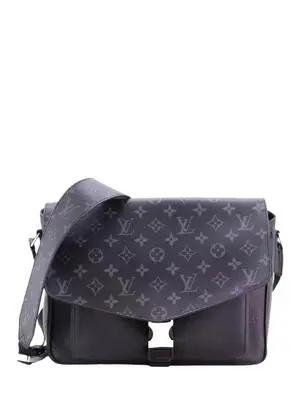 LOUIS VUITTON Taigarama Monogram Messenger Bag - Black