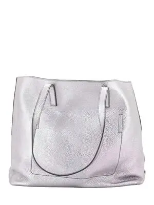 Prada Vitello Daino Medium Tote Bag - Silver