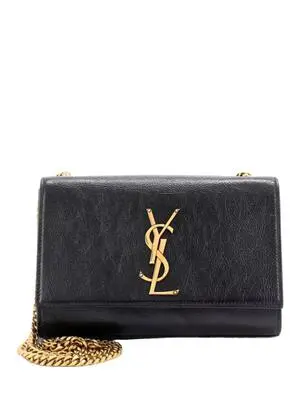 Saint Laurent Classic Monogram Calfskin Small Crossbody Bag - Black