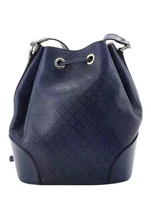 Gucci Diamante Leather Bucket Bag - Blue