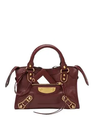 Balenciaga Burgundy Le City Uptown Mini Bag - Red