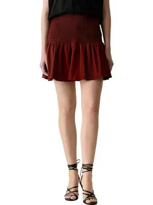 MORGAN Ruffled Mini Skirt - Red