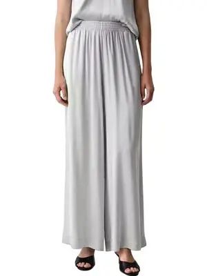VICOLO Elasticated-waist Palazzo Pants - Grey
