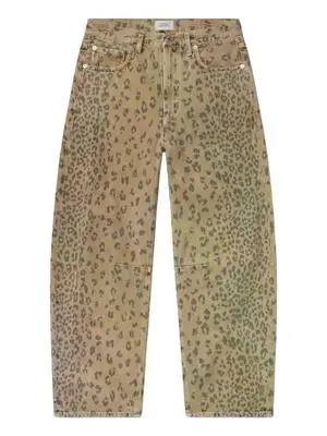 Citizens Of Humanity Leopard-print Straight-leg Jeans - Neutrals