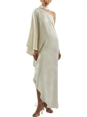 TALLER MARMO Ubud Toile One-shoulder Maxi Dress - Neutrals