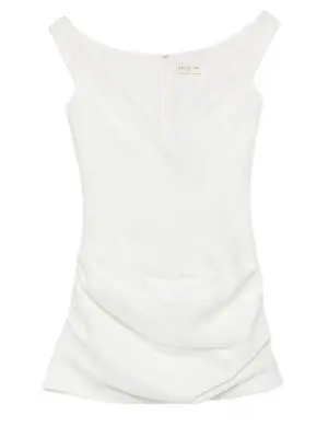 Arcina Ori Avery Draped Mini Dress - White