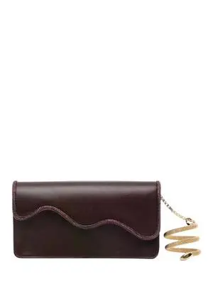 Rene Caovilla Onda Crystal-embellished Clutch Bag - Red