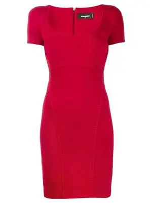 Dsquared2 Decorative Trim Dress - Red