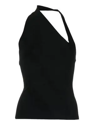 Galvan Artemis Asymmetric-neck Top - Black